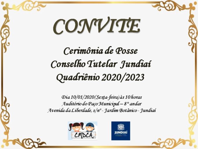 Cerimônia de Posse do Conselho Tutelar – Gestão 2020-2023 | CMDCA